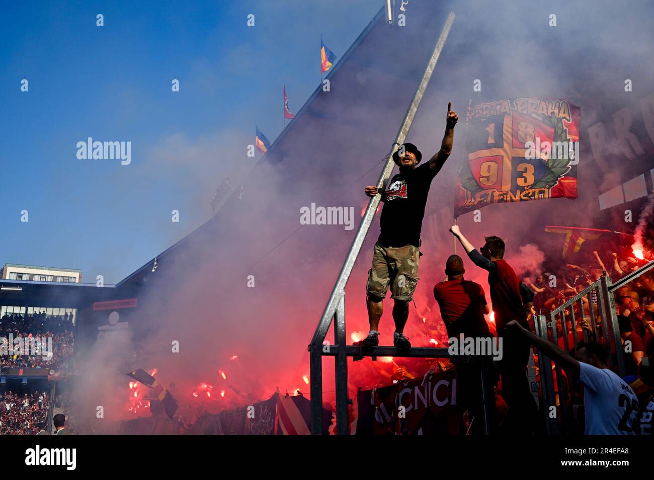 Prague, Czech Republic. 27th May, 2023. Sparta Praha footballers won ...