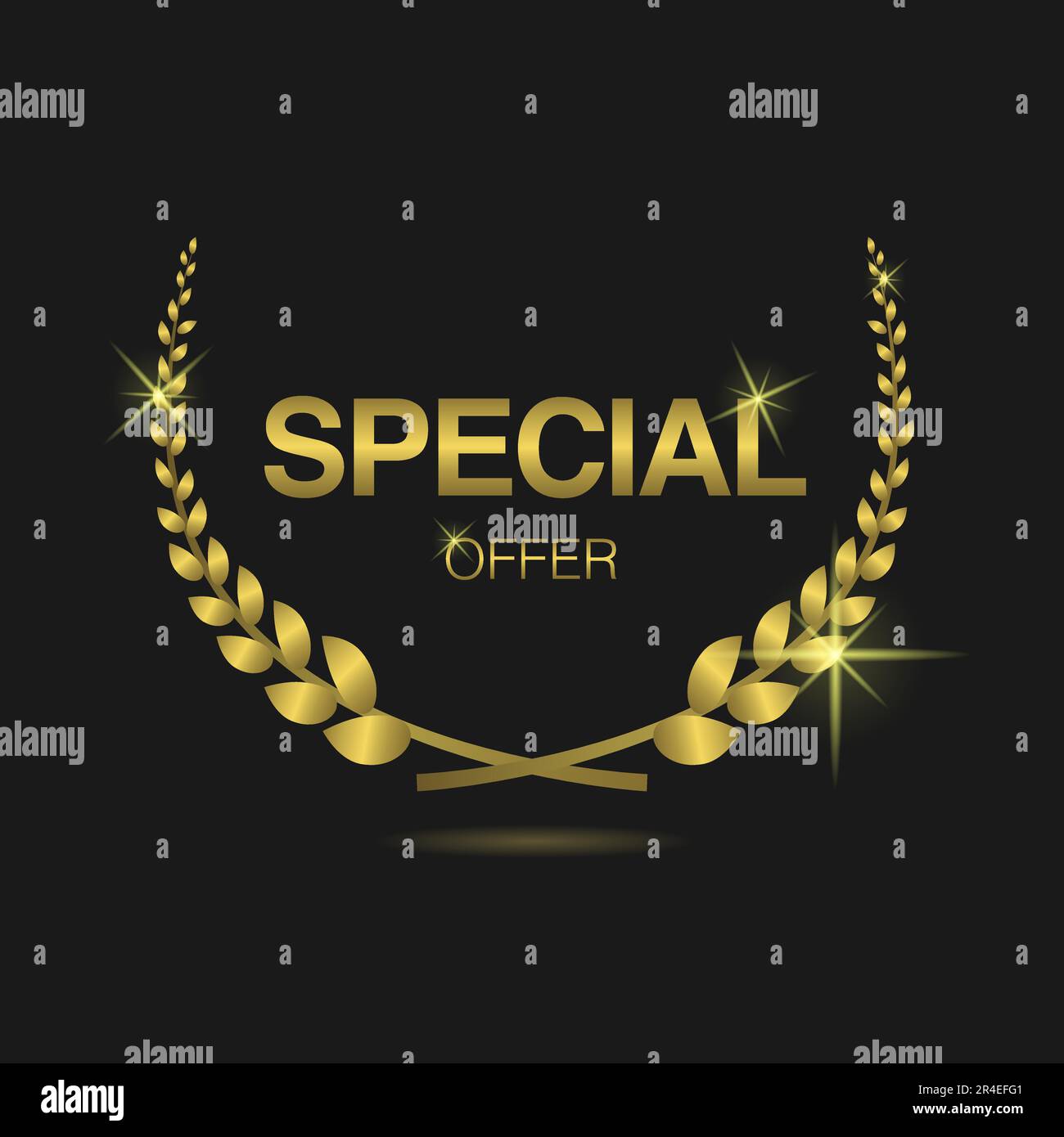 Special offer golden laurel wreath vector label Stock Vector Image ...