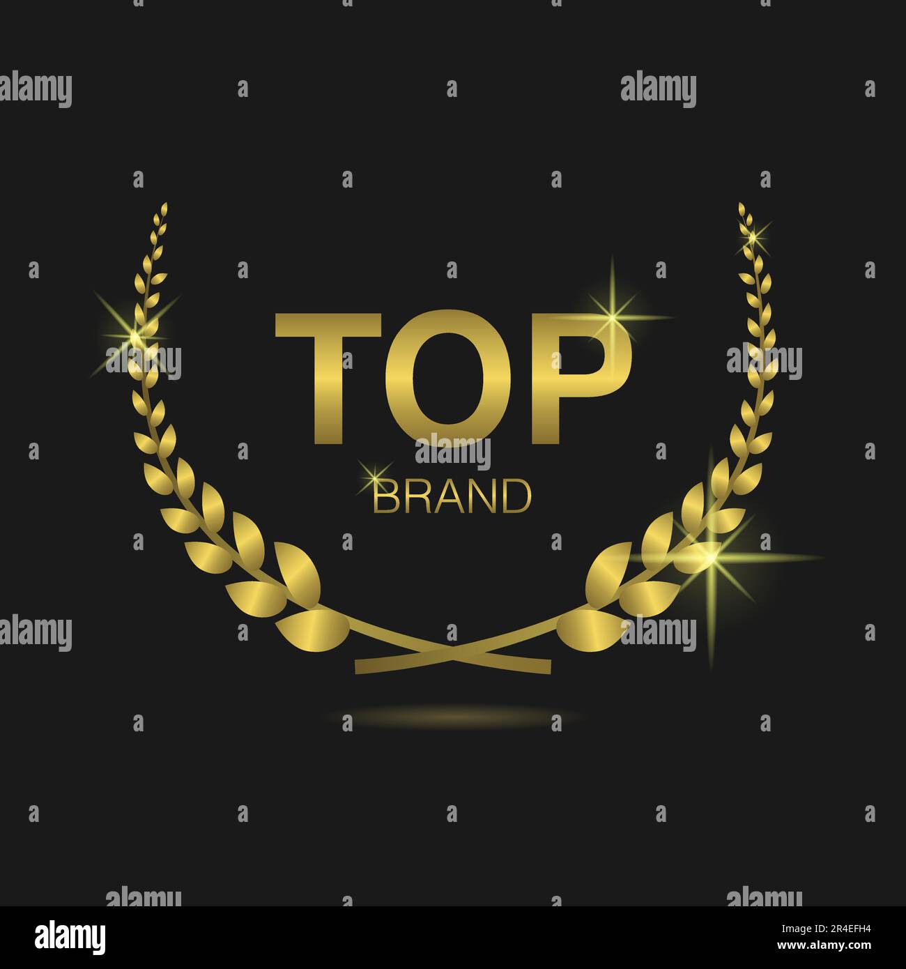 Top brand. Vector laurel wreath label Stock Vector Image & Art - Alamy