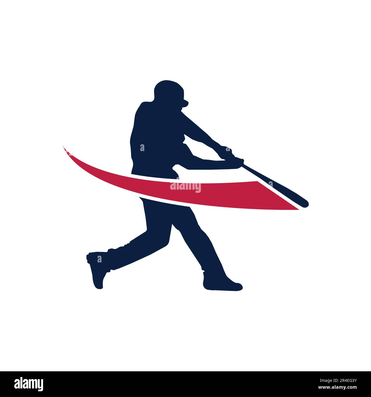 baseball icon player hitting a ball vector illustration Stock Vector ...