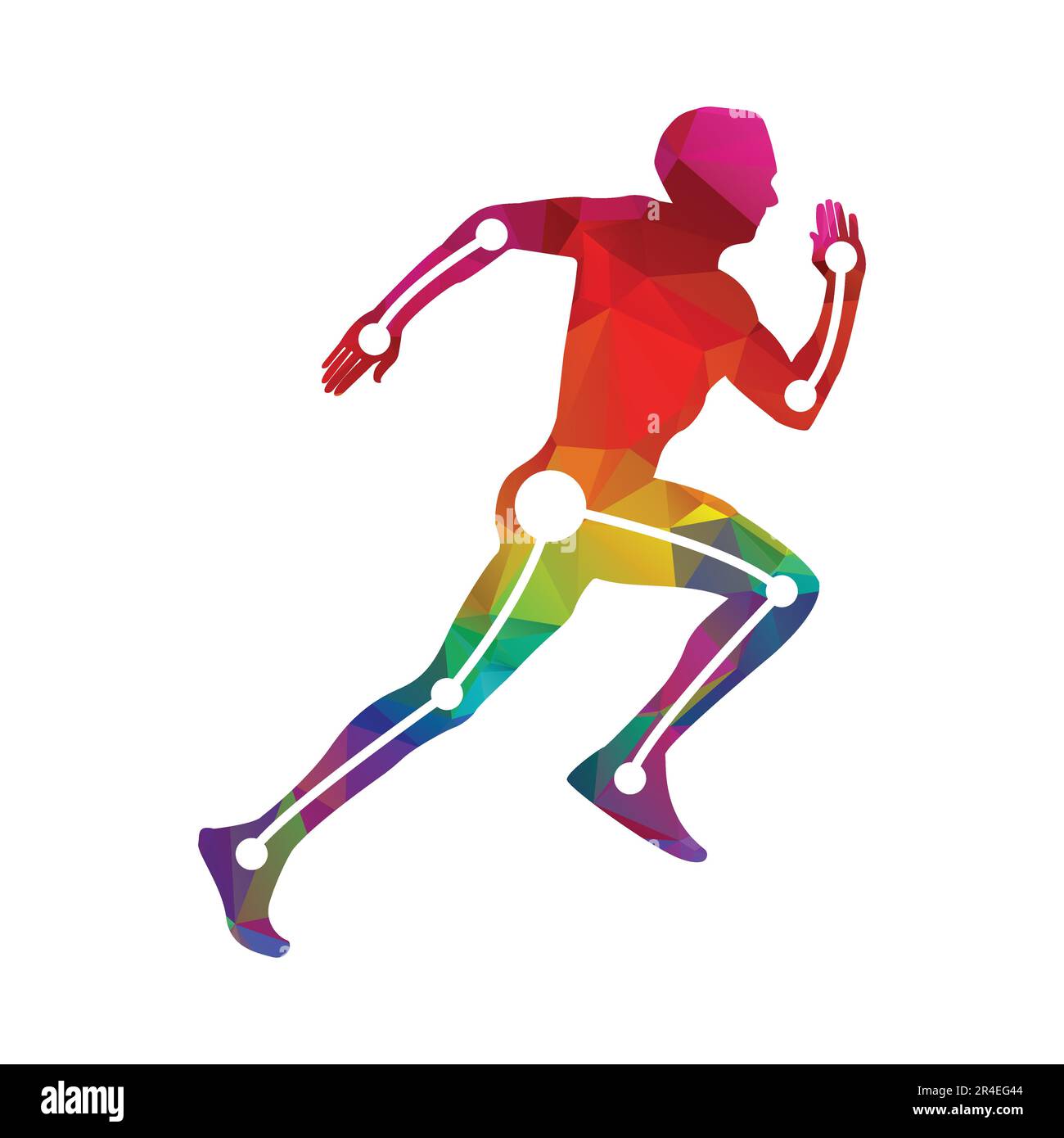 Running man designed using polygonal style graphic vector. Human body silhouette Stock Vector ...