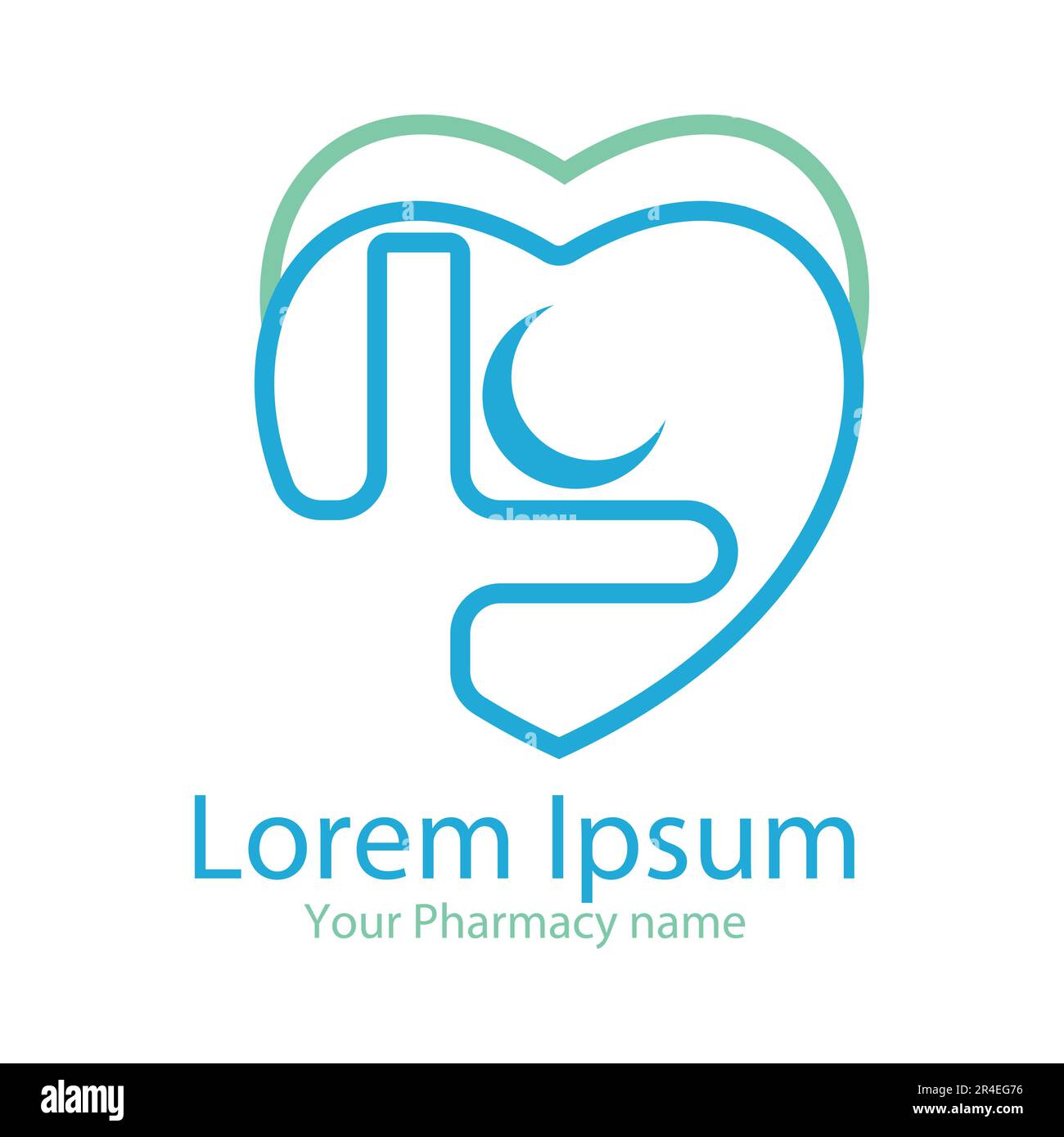 medical pharmacy logo design. Monogram icon element vector Illustration ...