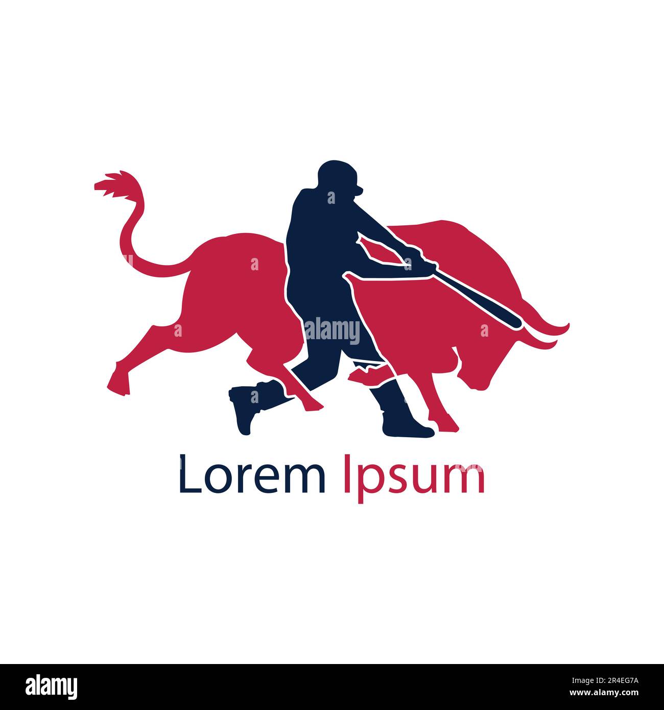 Man and bull Stock Vector Images - Alamy