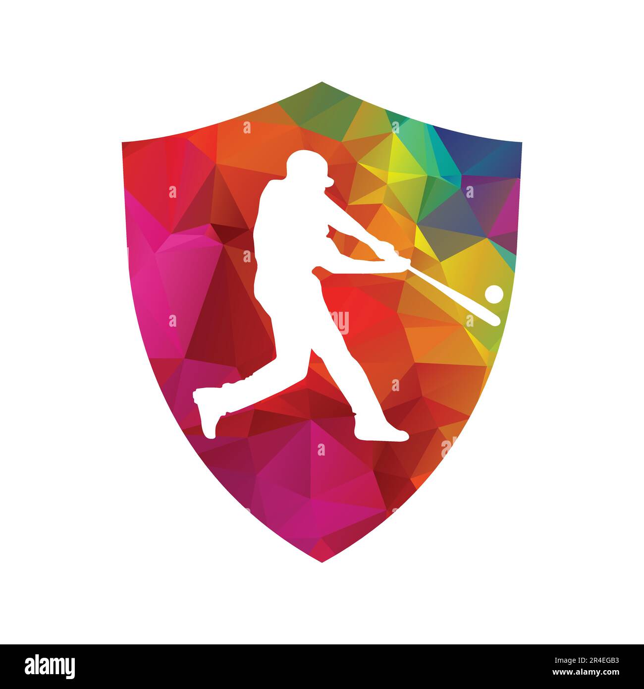 Baseball player icon. Shield club logo Baseball player vector logo ...