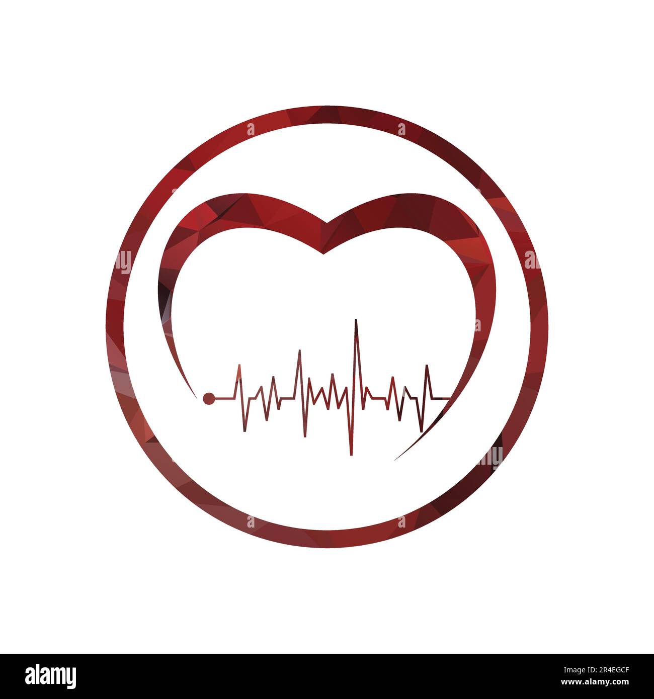 Heart and cardiogram icon. Medical and health care theme. Vector ...
