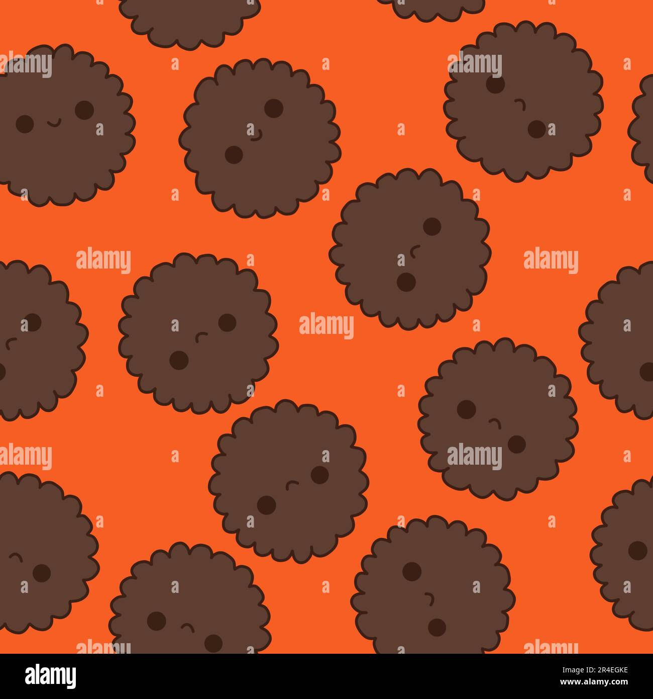 Cartoon kawaii seamless cookie pattern for wallpaper and fabrics and ...