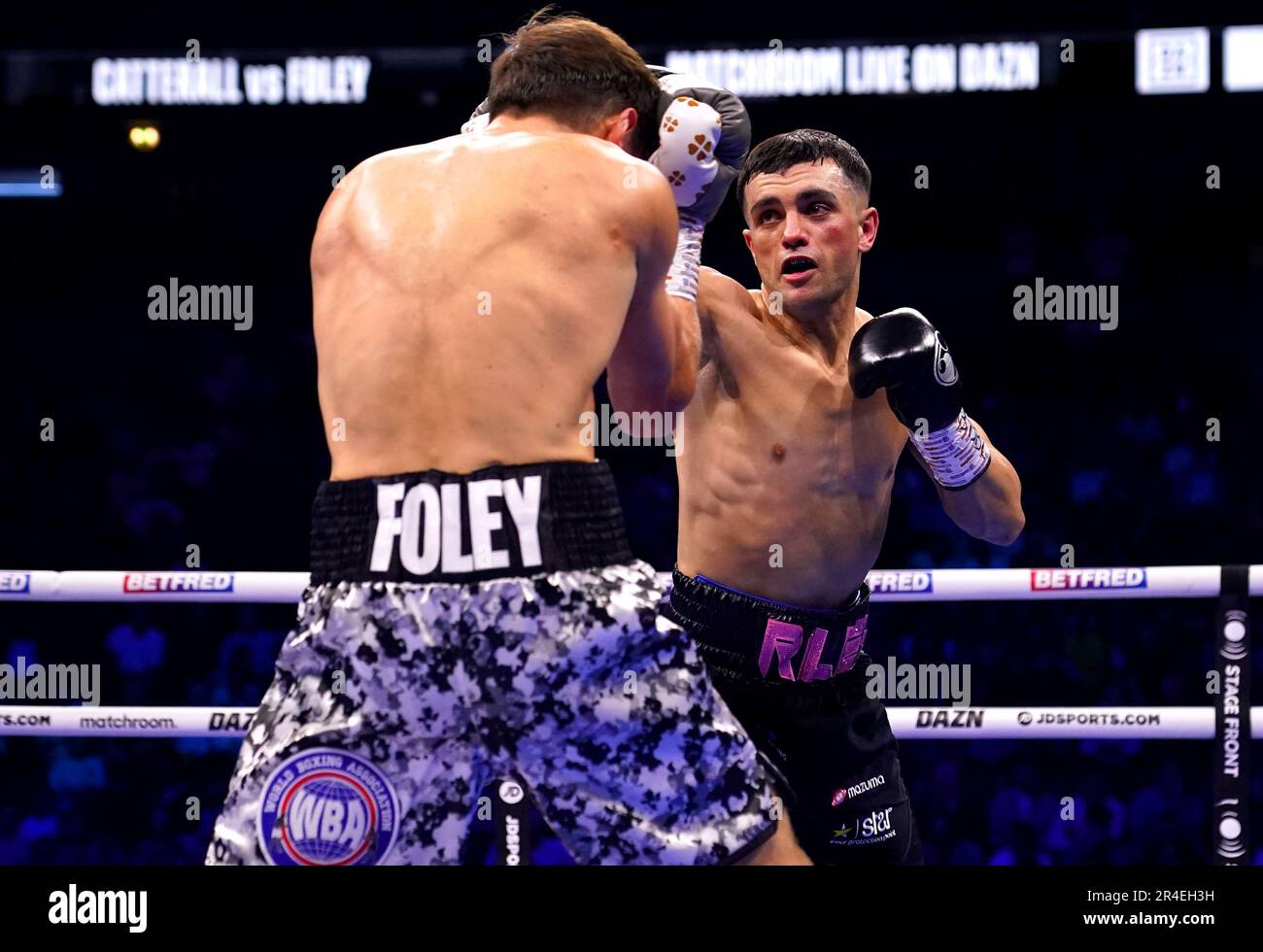 Jack Catterall (right) in action against Darragh Foley during their ...