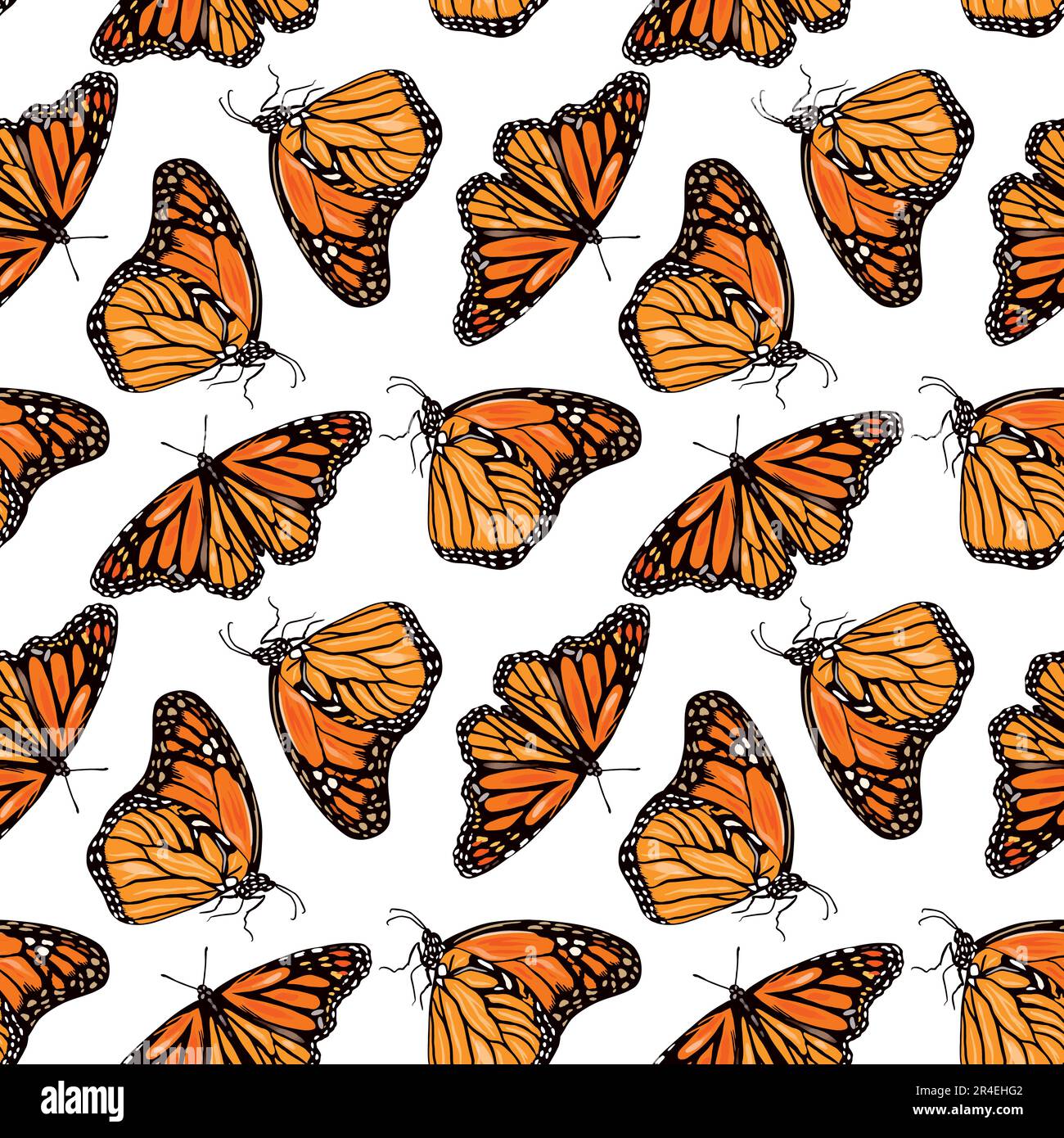 Monarch butterfly mexico hand Stock Vector Images - Alamy