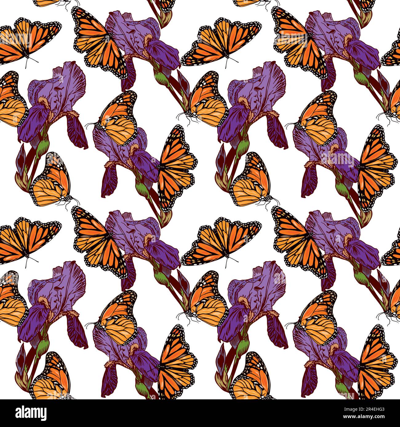 Iris flight of butterflies Cut Out Stock Images & Pictures - Alamy