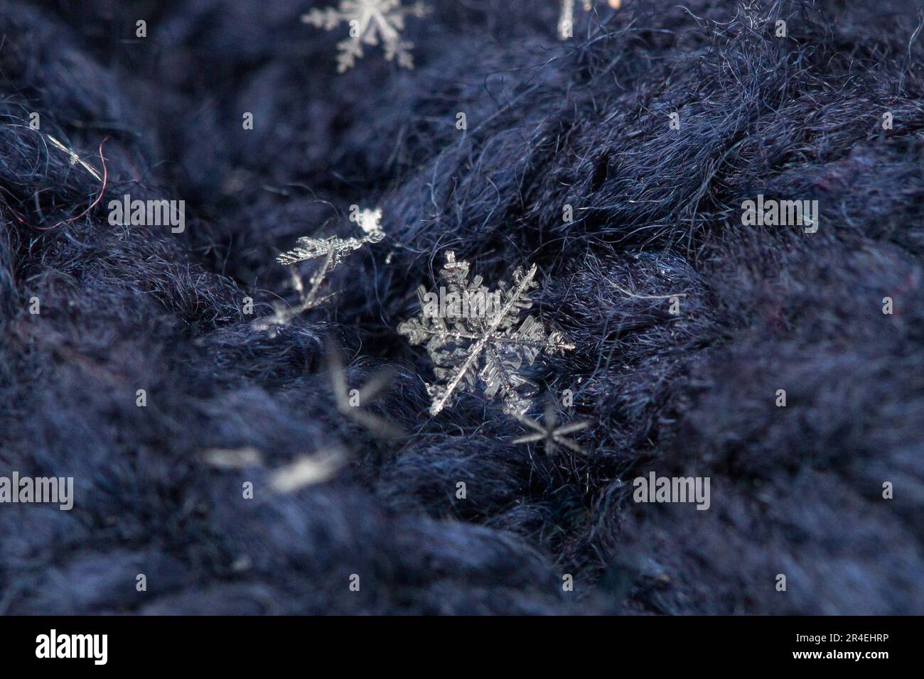 Snowflake magnified hi-res stock photography and images - Alamy