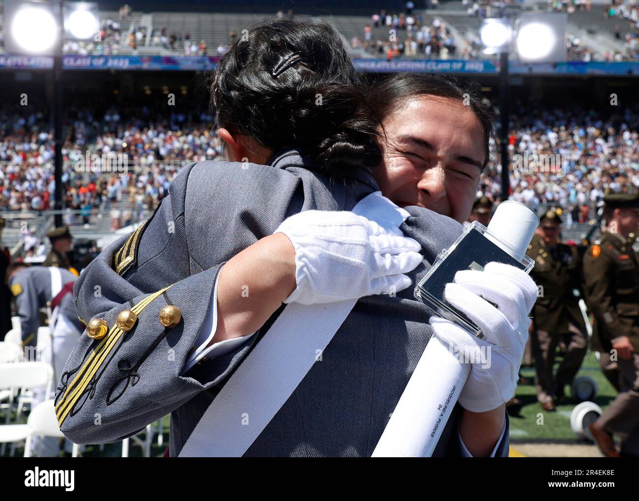 West Point, United States. 27th May, 2023. Cadets celebrate at the ...
