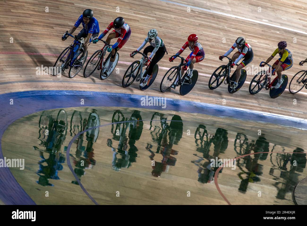 Moscow, Russia. 27th of May, 2023. Track cyclists take part in the 2023 ...