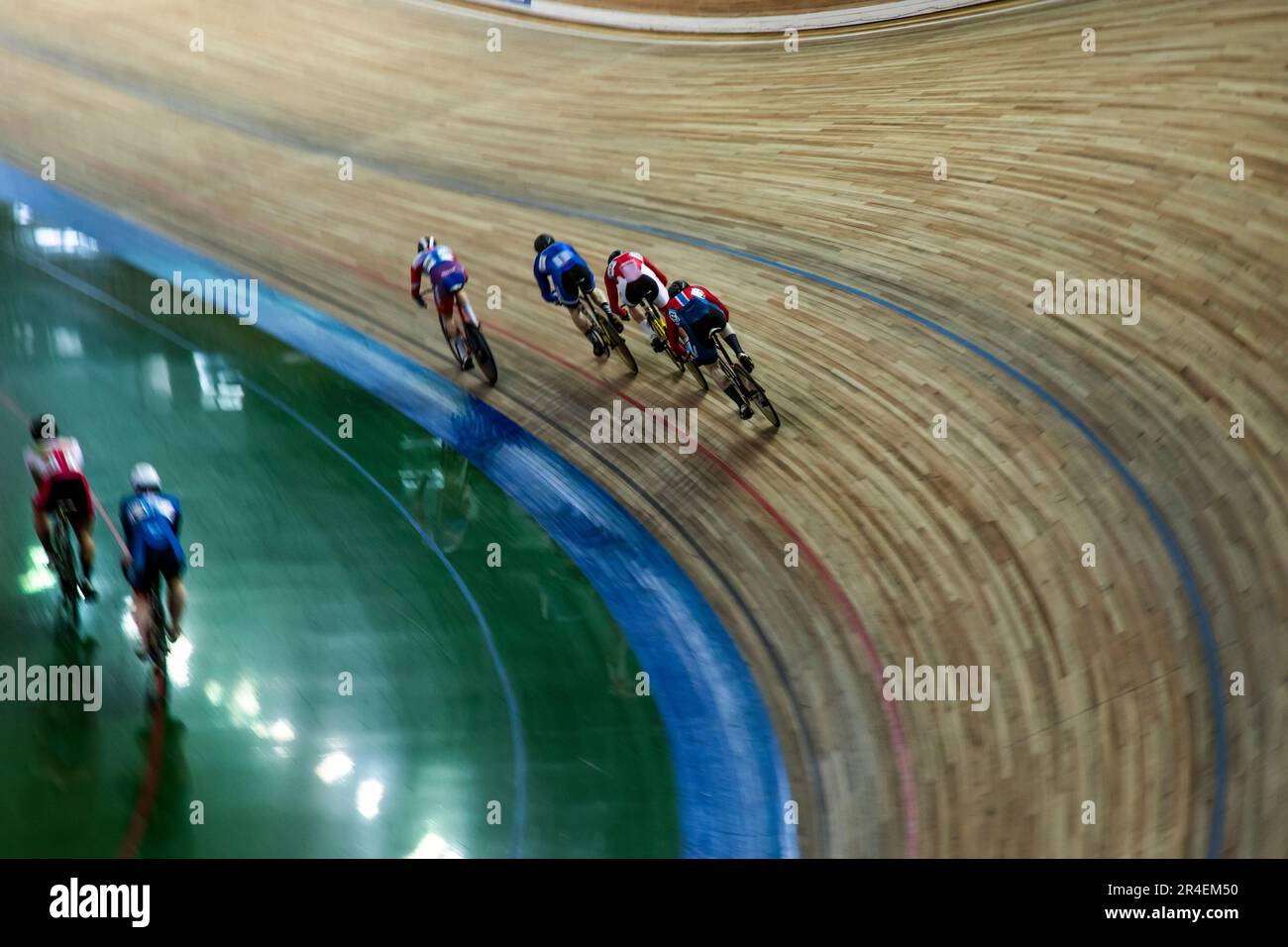 Moscow, Russia. 27th of May, 2023. Track cyclists take part in the 2023 ...
