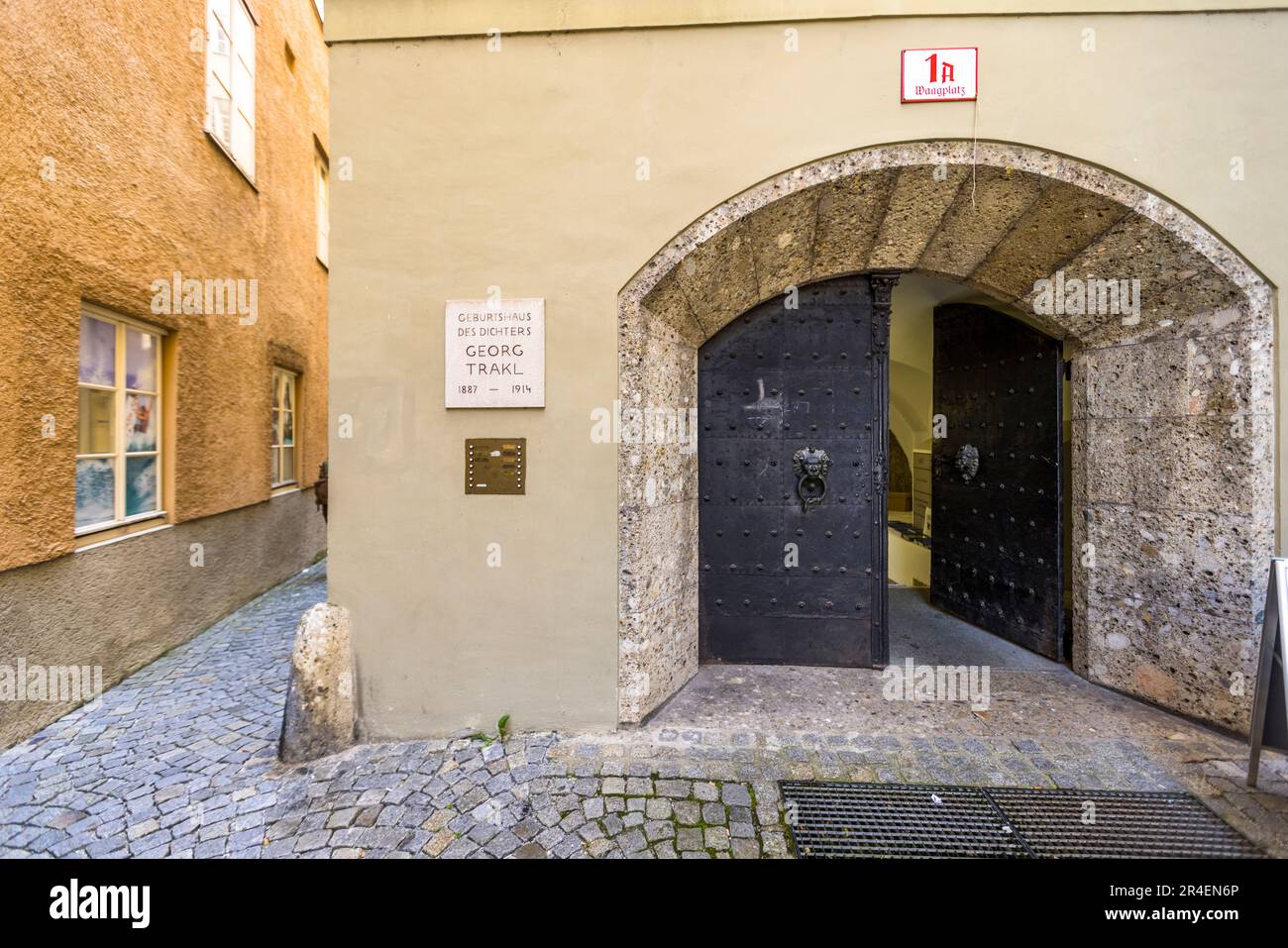 Birthplace of the poet Georg Trakl (1887 - 1914) in Salzburg, Austria ...