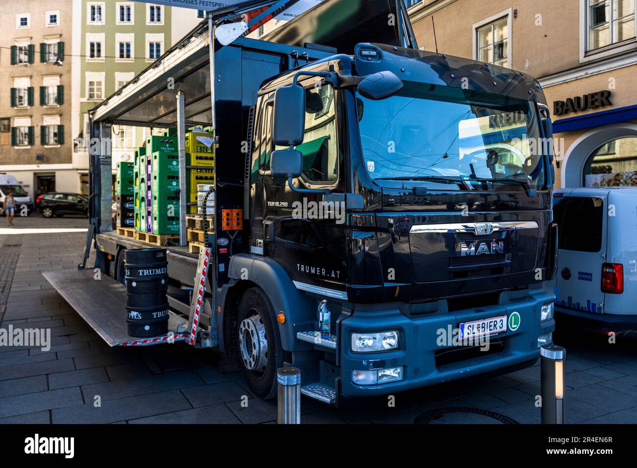 The vehicles that breweries use to deliver their goods have the word ...