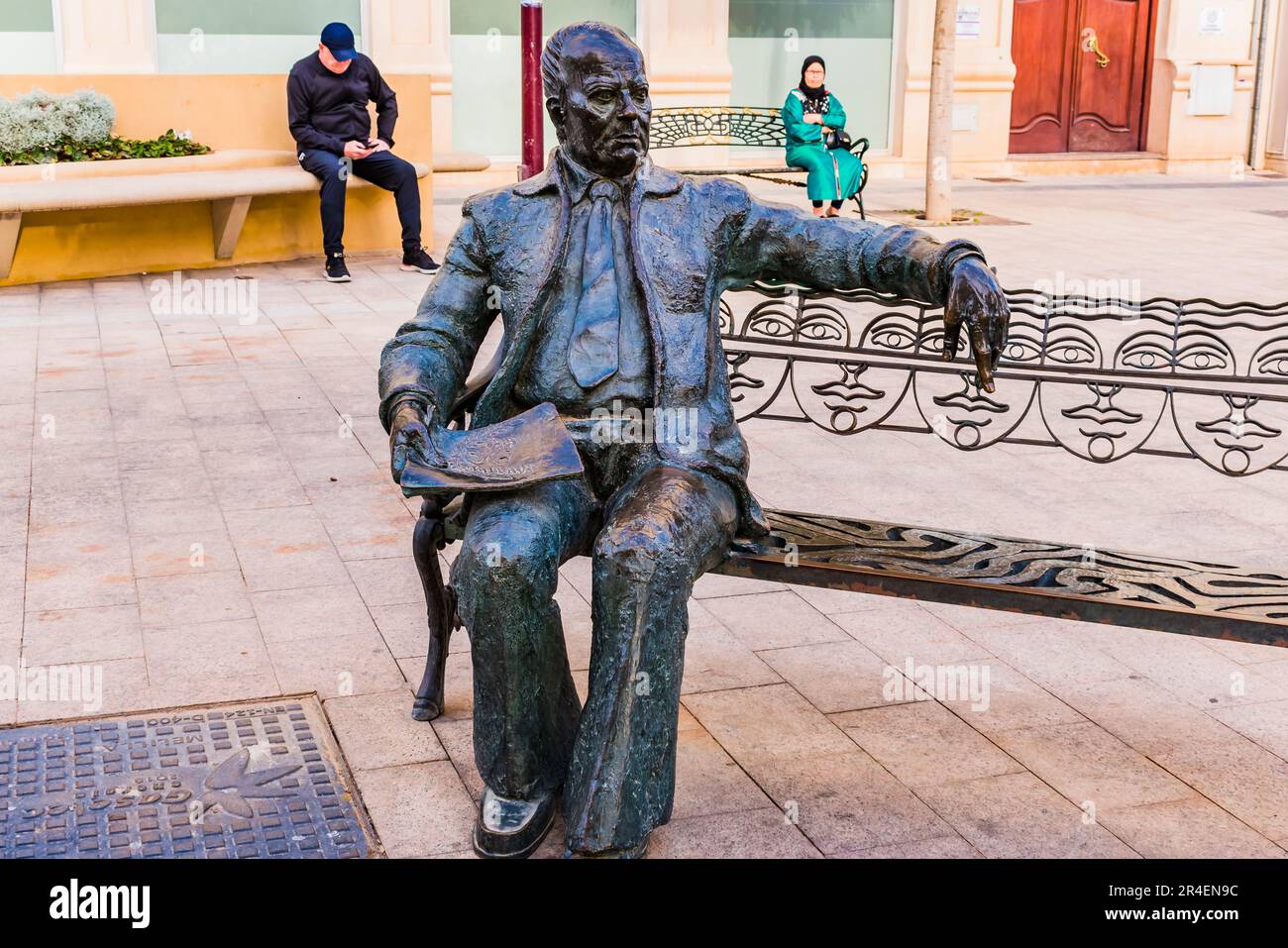 The Monument to the actor Antonio César Jiménez Segura, born in Melilla ...