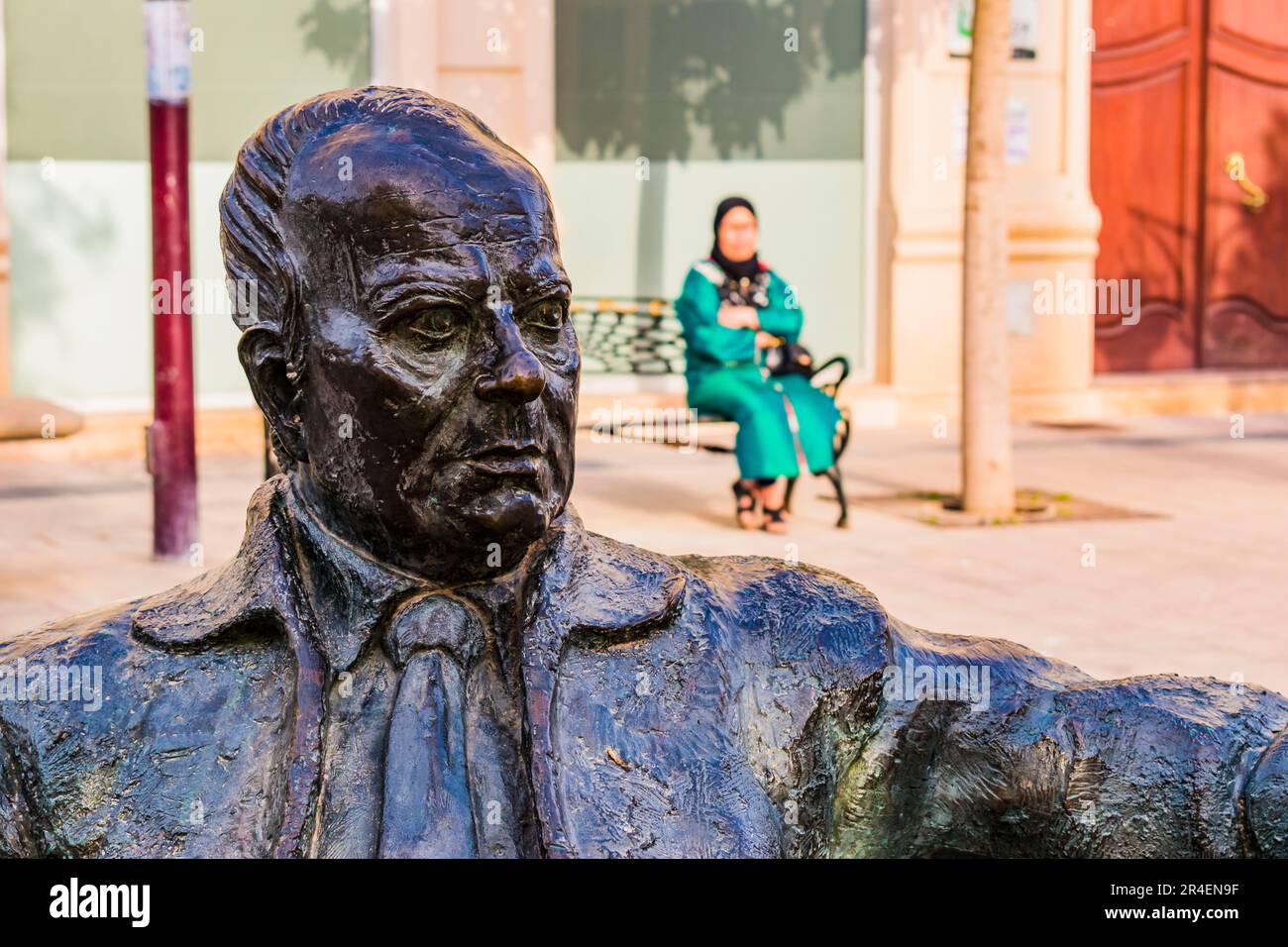 The Monument to the actor Antonio César Jiménez Segura, born in Melilla ...