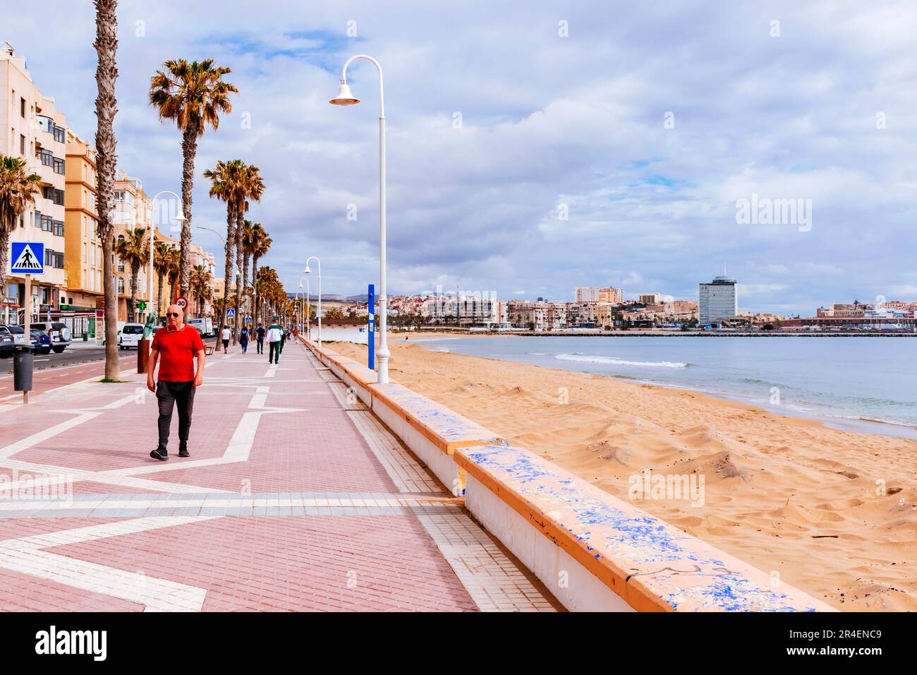 Seafront promenade, Paseo Marítimo. Melilla, Ciudad Autónoma de Melilla ...