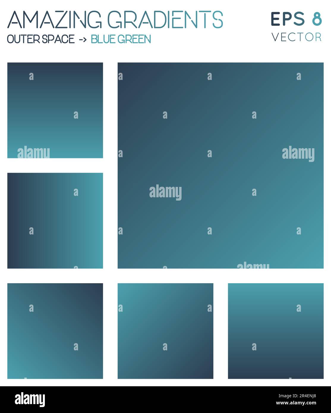 Colorful gradients in outer space, blue green color tones. Admirable ...