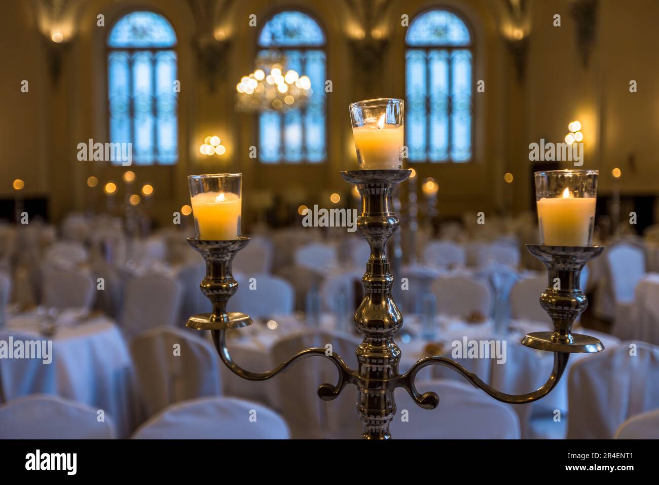 Baroque hall at the St Peter's Abbey Culinarium in Salzburg, Austria ...