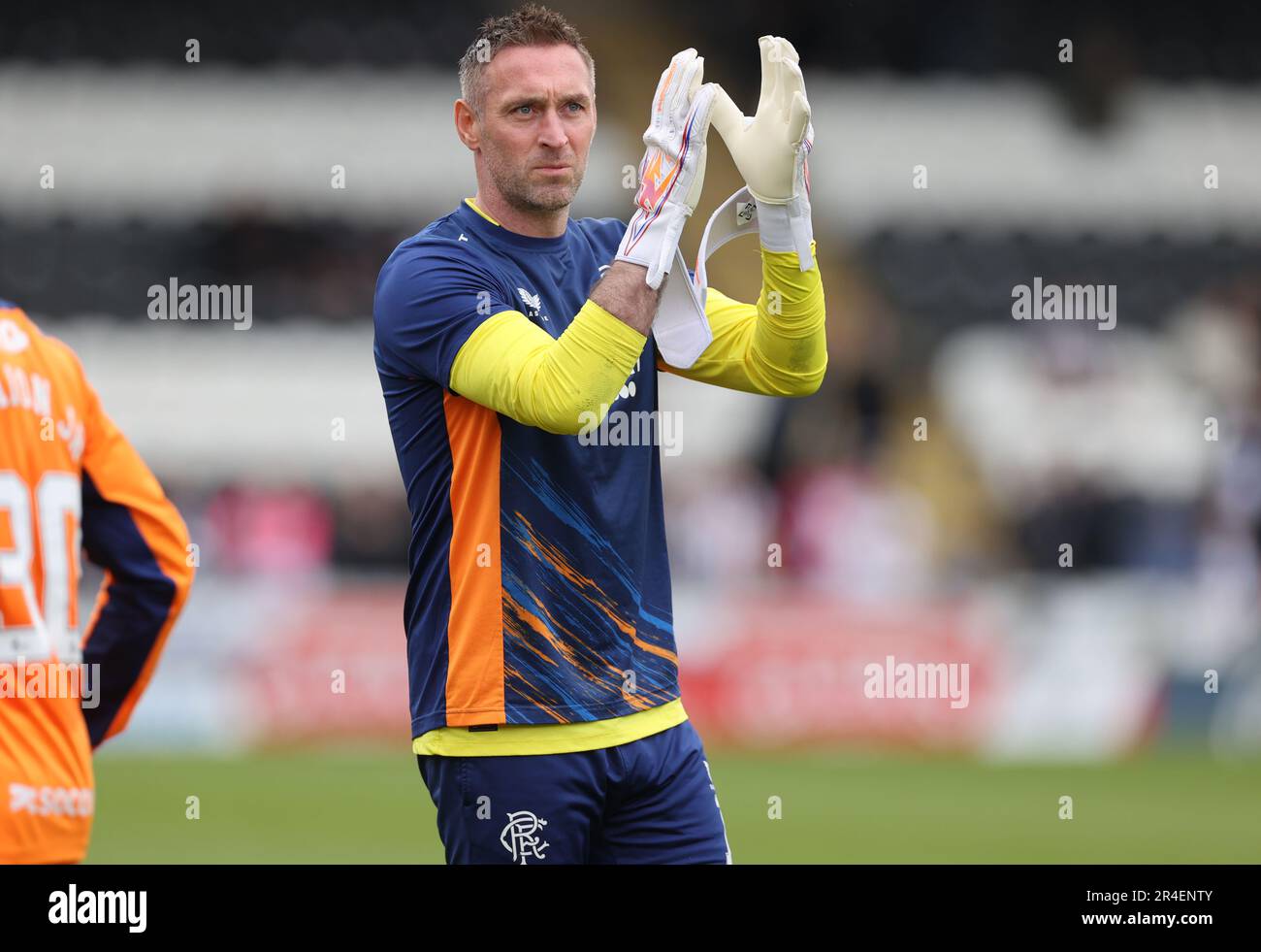Rangers goalkeeper Allan McGregor applauds the fans at the end of the ...