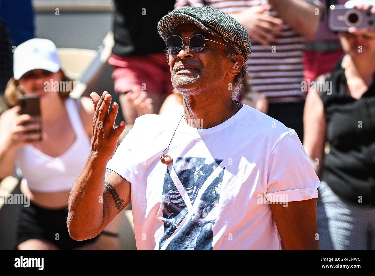 French singer and former tennis player Yannick NOAH performs on stage ...