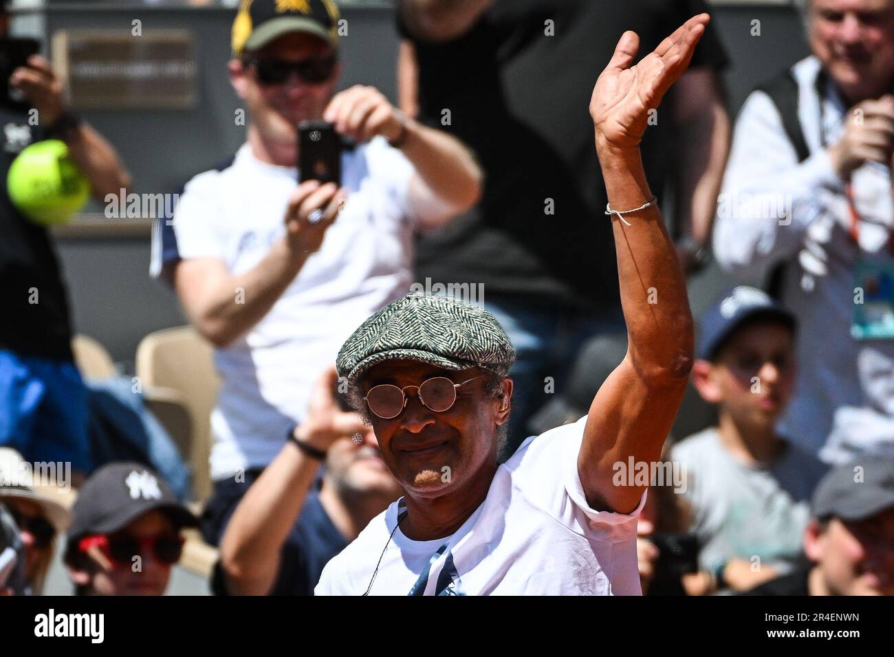 French singer and former tennis player Yannick NOAH performs on stage ...