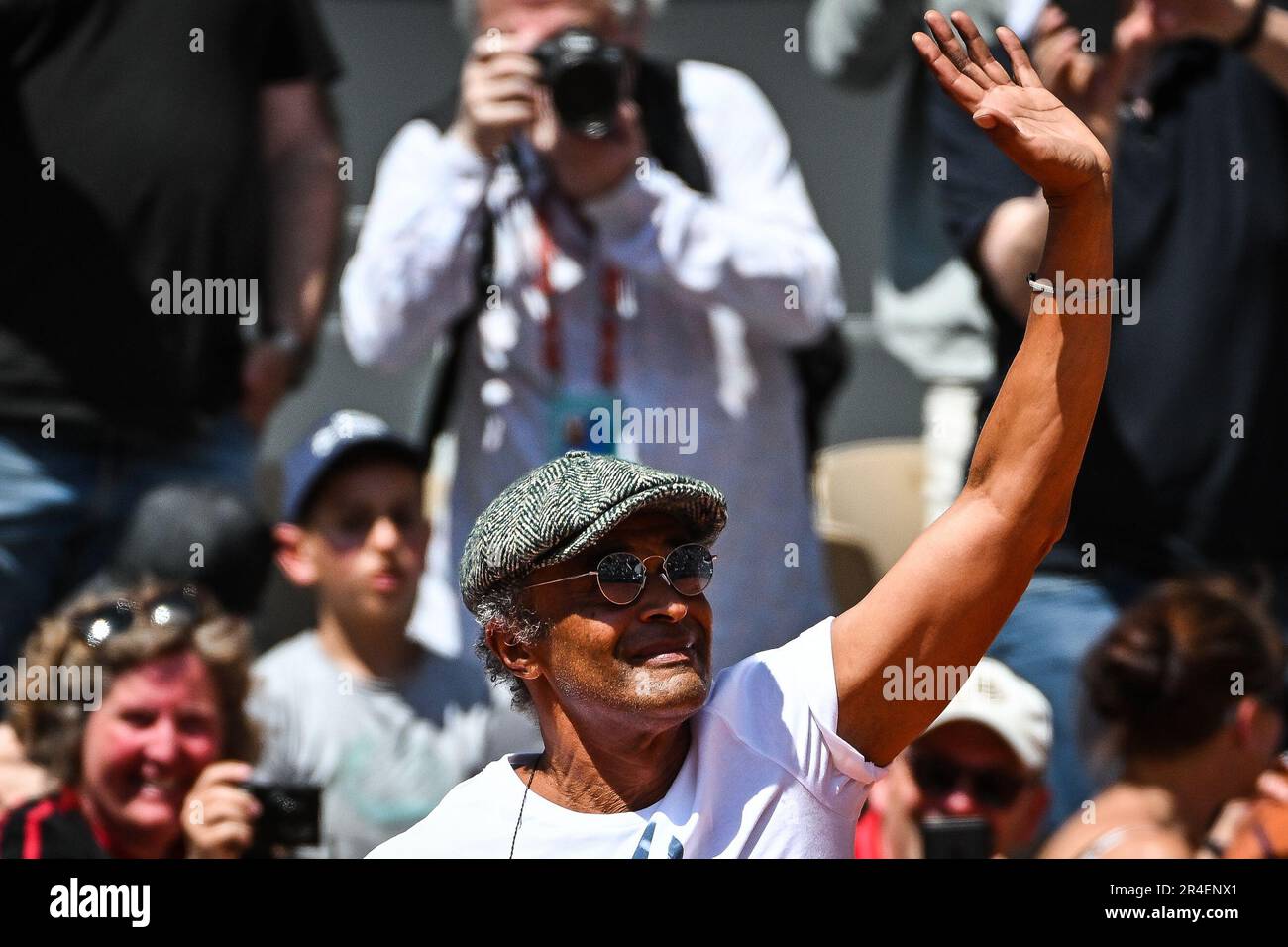 French singer and former tennis player Yannick NOAH performs on stage ...