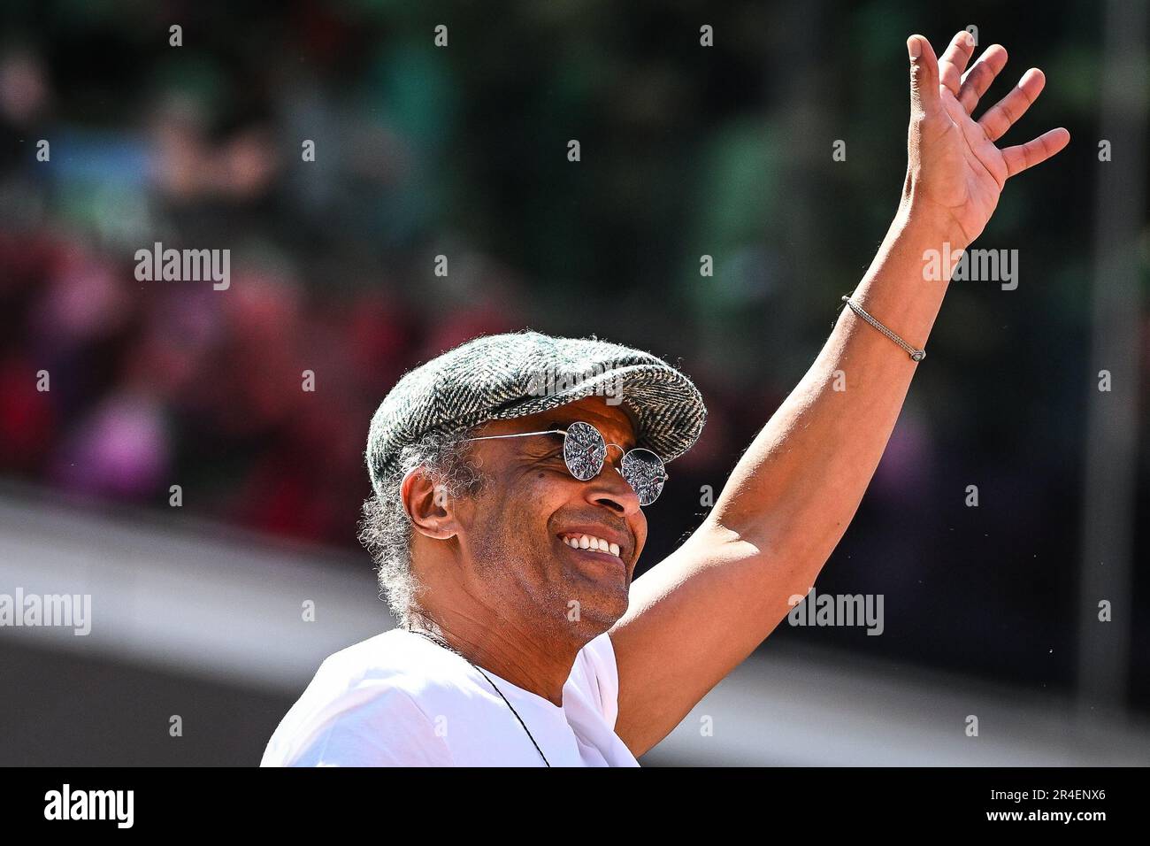 French singer and former tennis player Yannick NOAH performs on stage ...