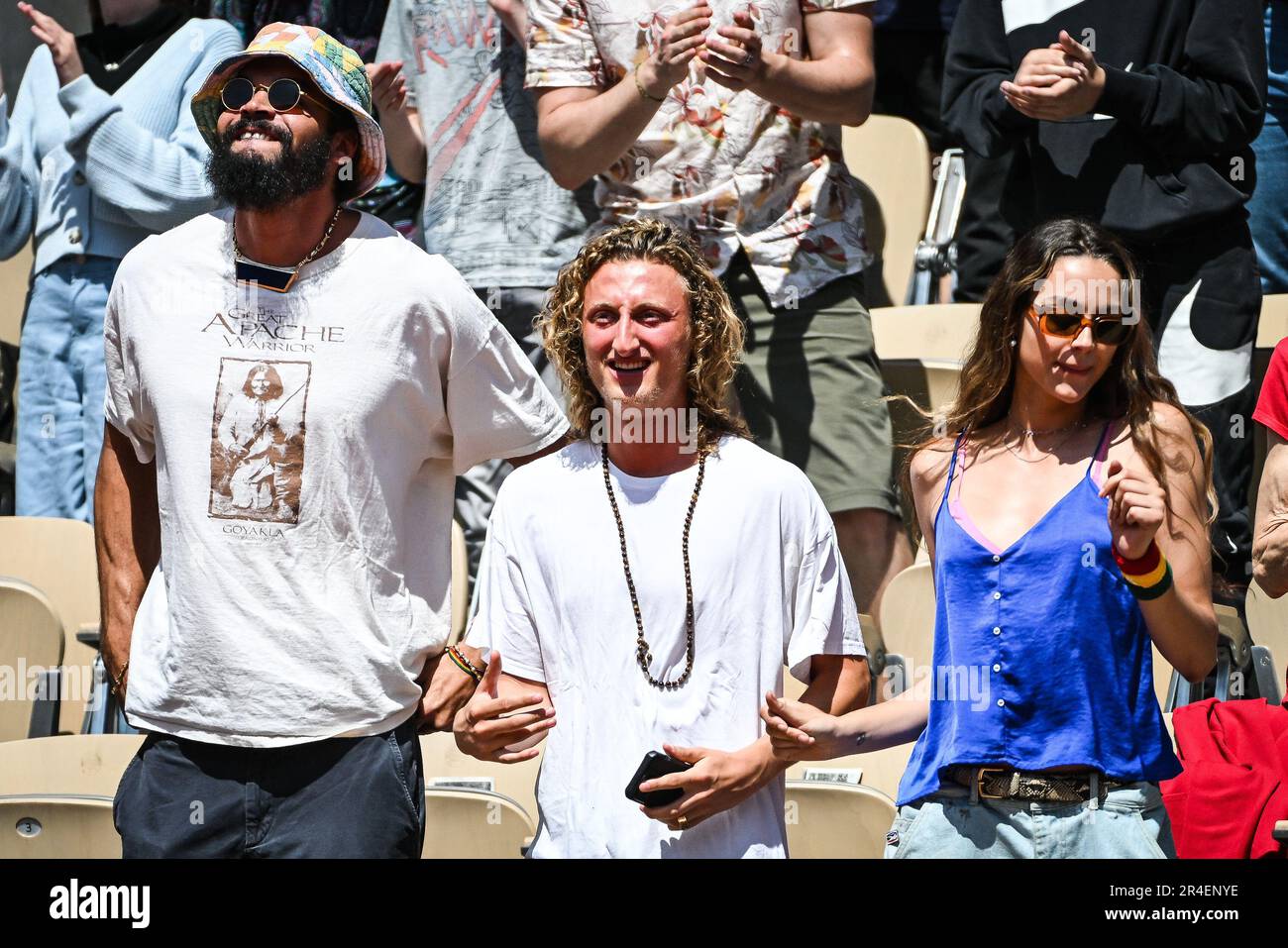 Former French-US basketball player Joakim NOAH, French model Jenaye ...