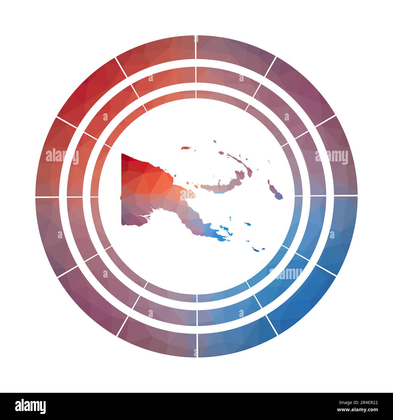 Papua new guinea polygonal map hi-res stock photography and images - Alamy