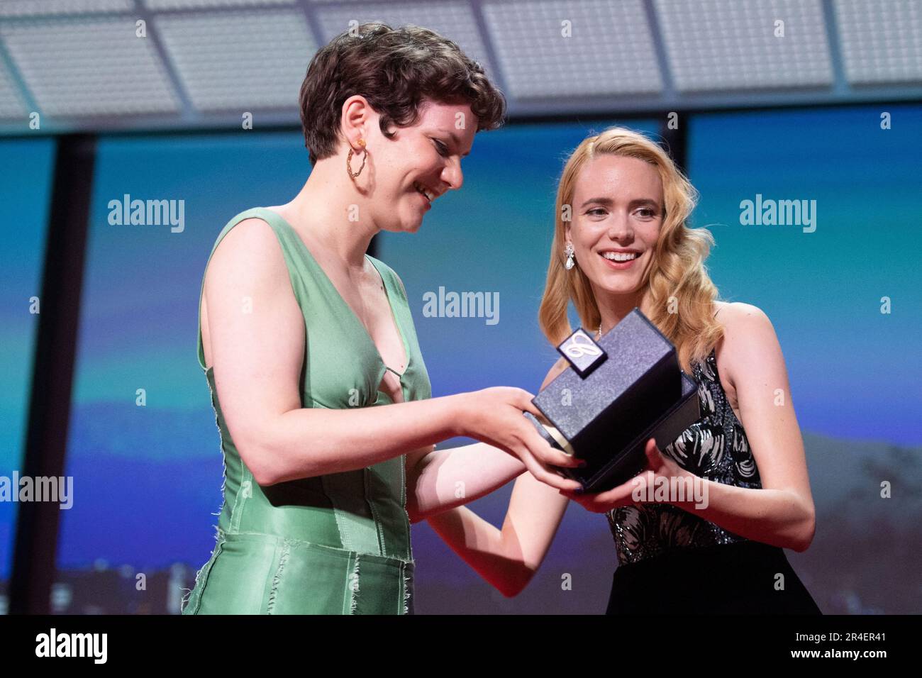 Cannes, France. 27th May, 2023. Flora Anna Buda receives The Short Film ...