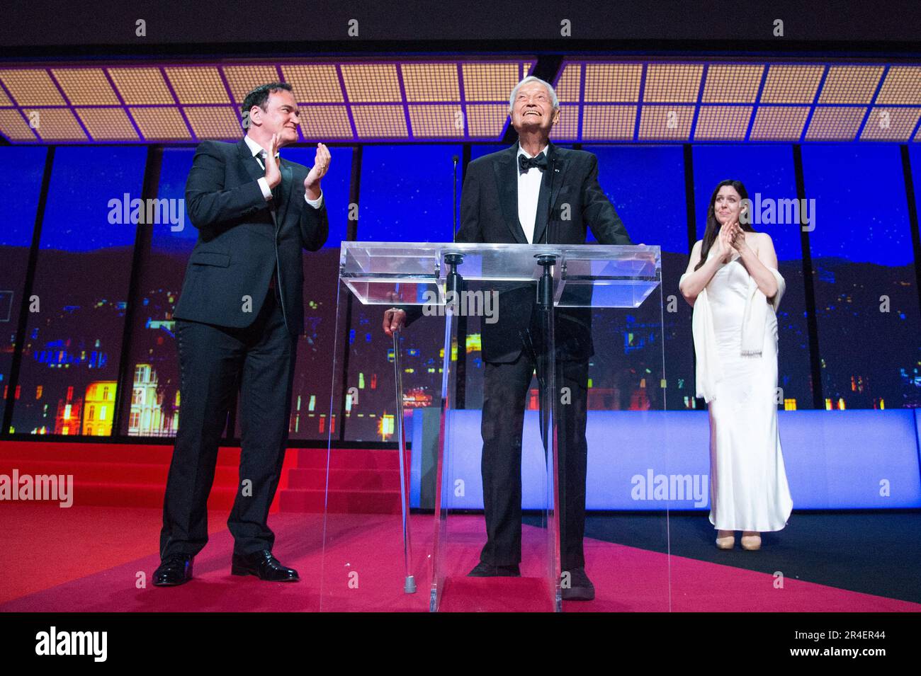 Cannes, France. 27th May, 2023. Roger Corman and Quentin Tarantino attending the Closing ...