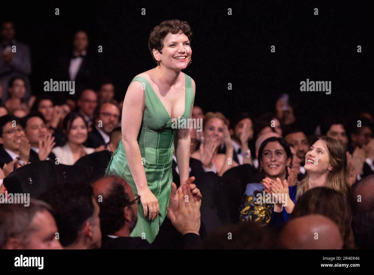 Cannes, France. 27th May, 2023. Flora Anna Buda receives The Short Film ...