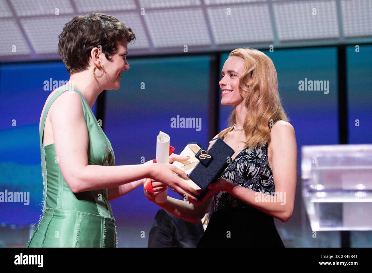 Cannes, France. 27th May, 2023. Flora Anna Buda receives The Short Film ...