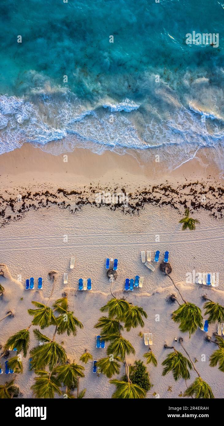 Top view punta cana beach hi-res stock photography and images - Alamy