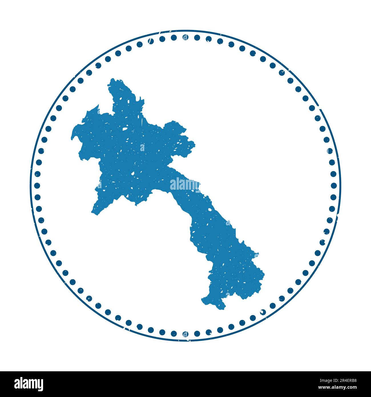 Laos sticker. Travel rubber stamp with map of country, vector ...