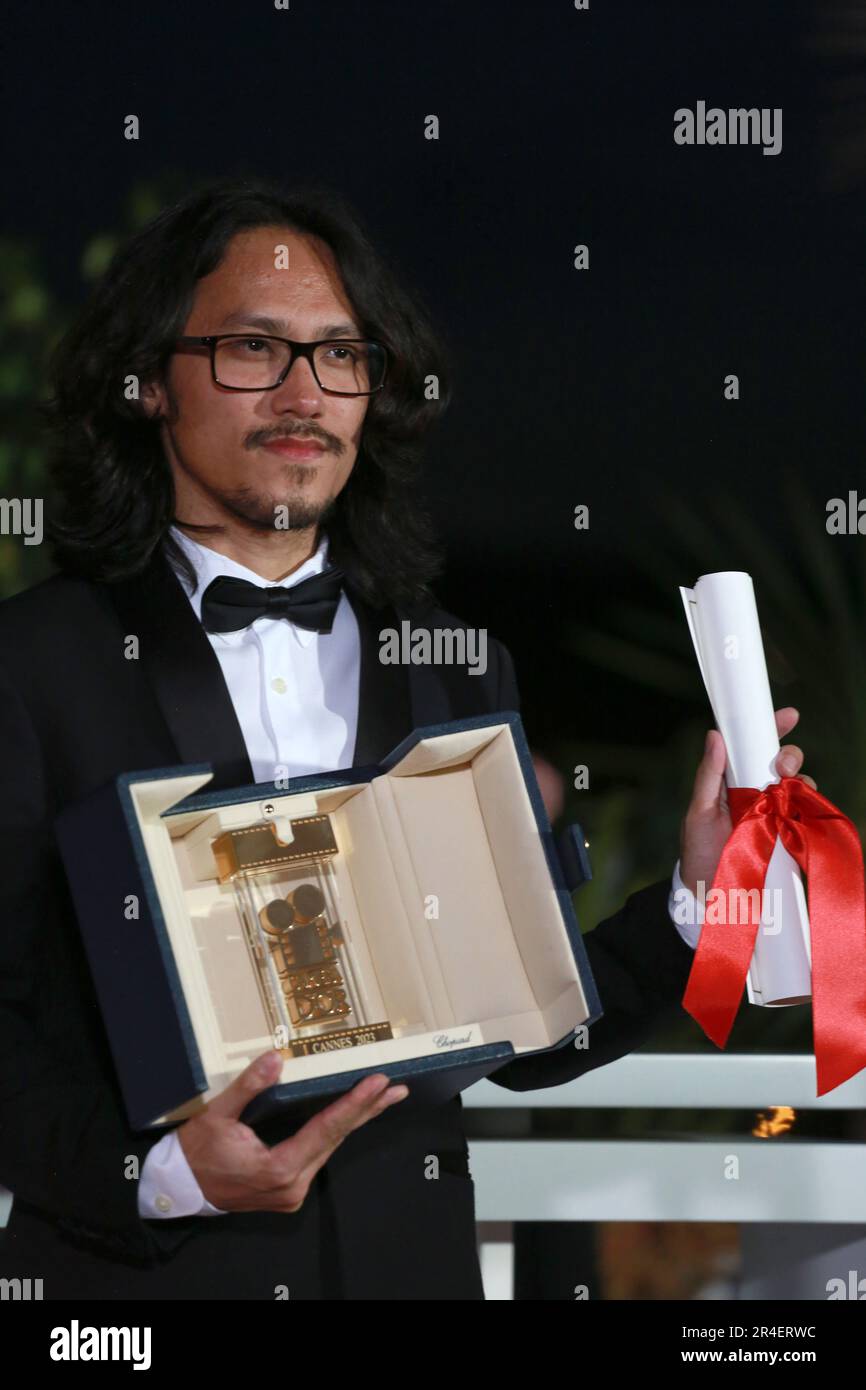 Cannes, France, 27th May, 2023. Director Pham Thien A at the Palme D’Or ...