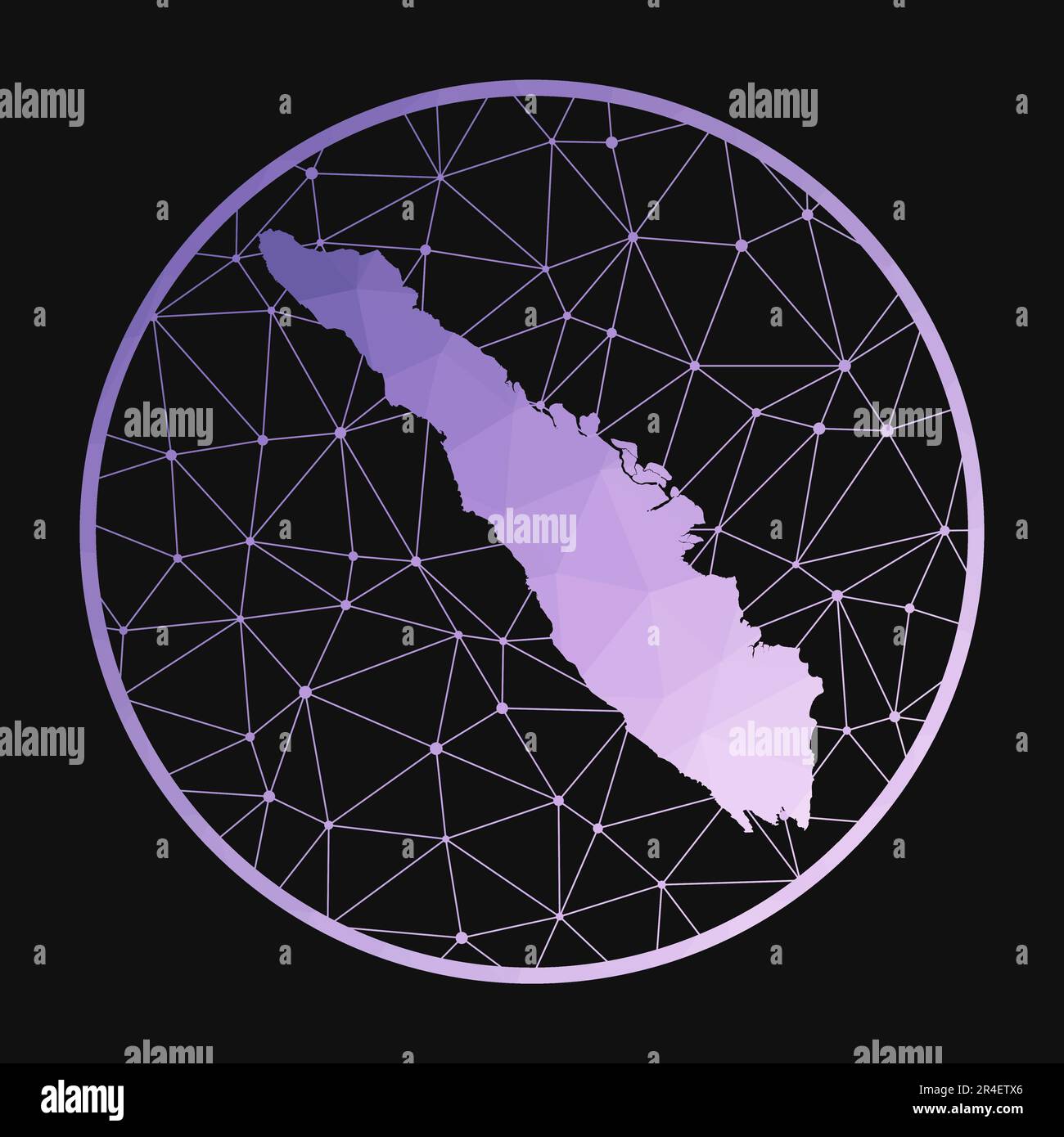 Sumatra icon. Vector polygonal map of the island. Sumatra icon in ...