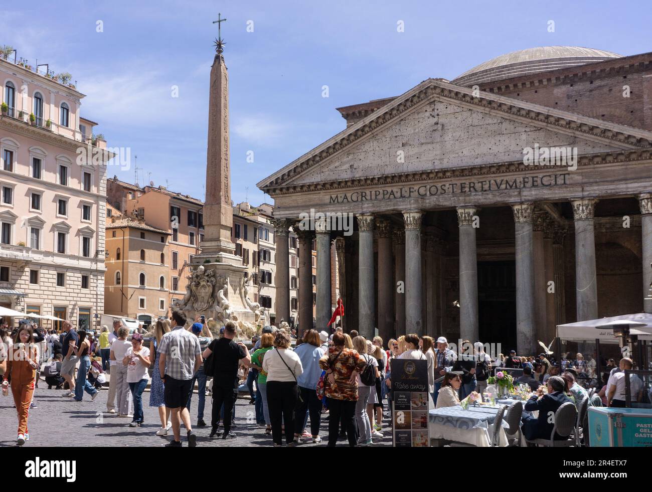 Piazza della Rotunda facing The Pantheon. The Pantheon is a former ...
