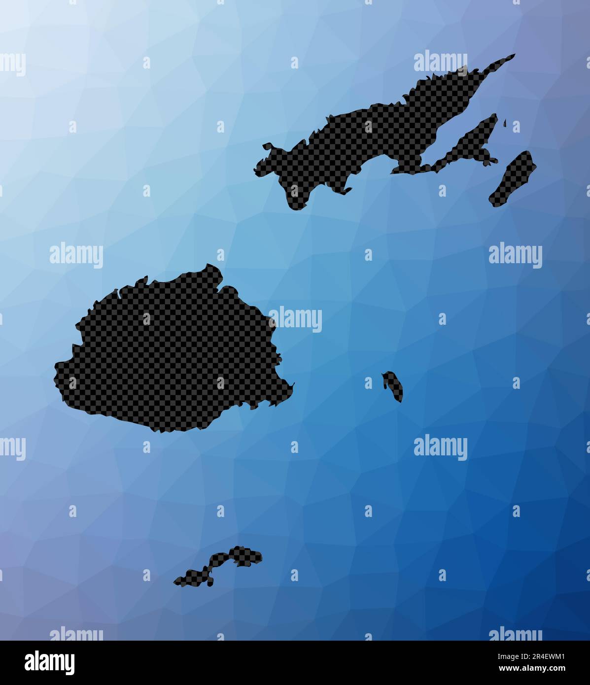 Fiji geometric map. Stencil shape of Fiji in low poly style. Modern ...