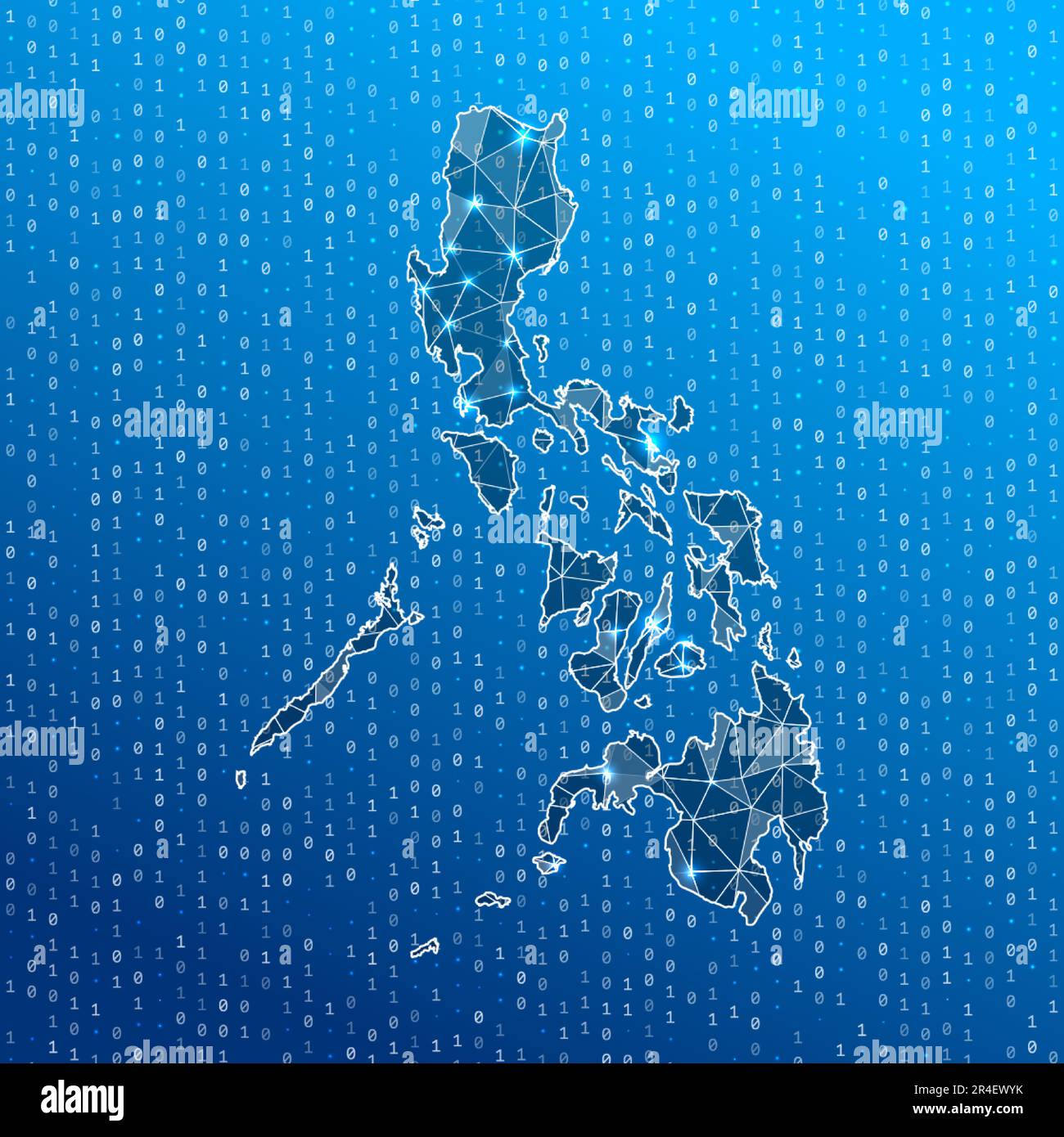 Network map of Philippines. Country digital connections map. Technology ...
