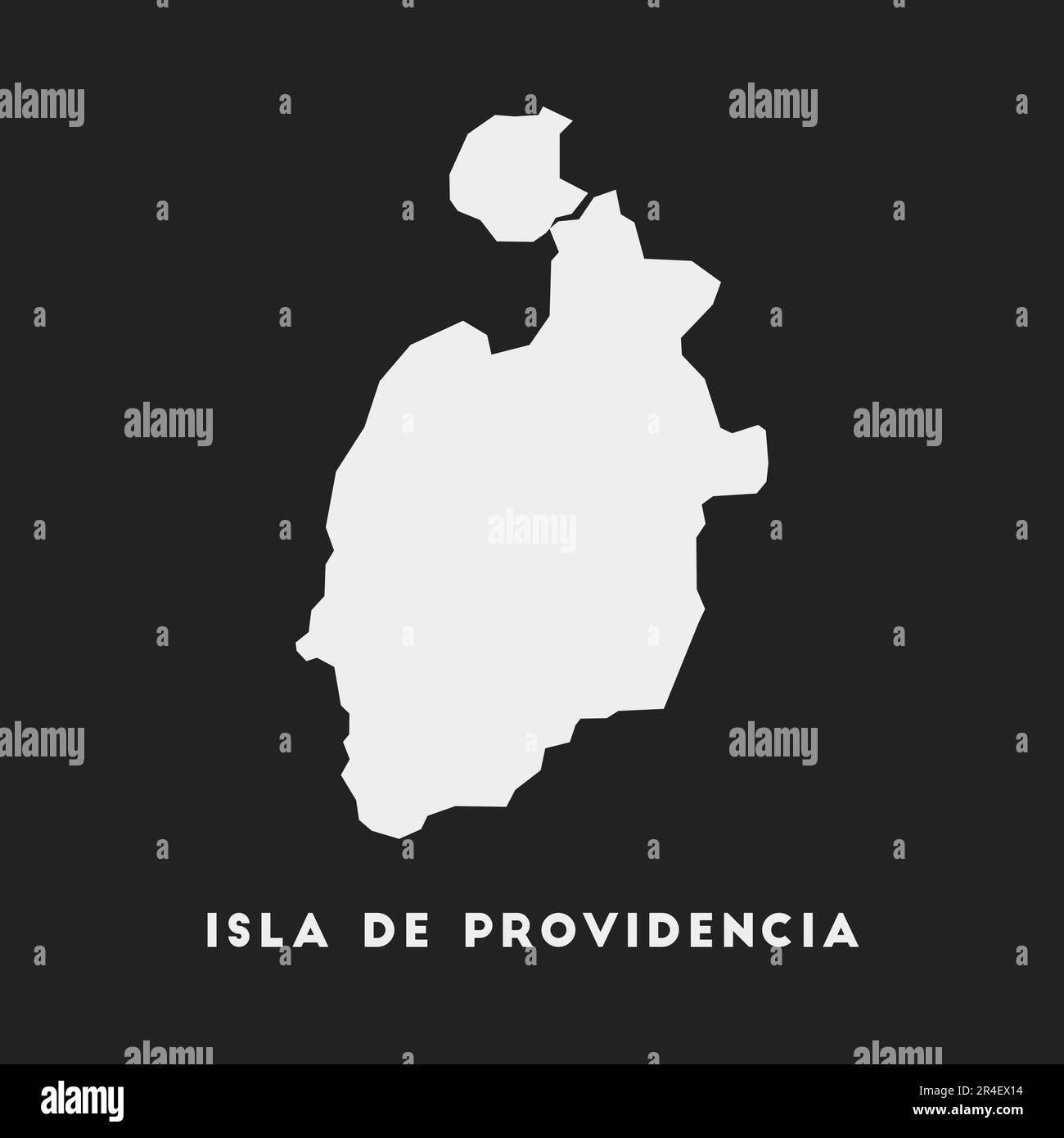 Isla de Providencia icon. Island map on dark background. Stylish Isla ...
