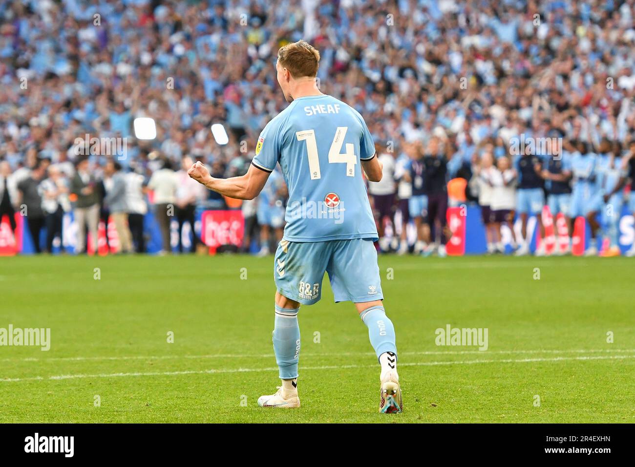 Ben Sheaf of Coventry City celebrates after scoring the penalty during ...