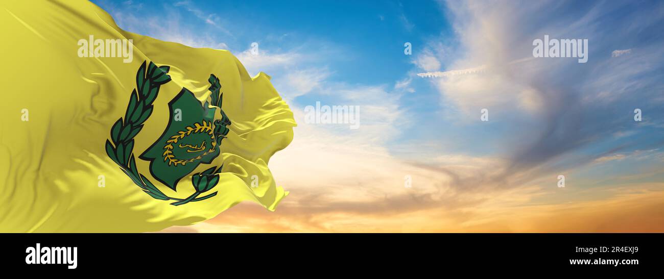 official flag of Royal Standard of the Raja of Perlis Malaysia at ...