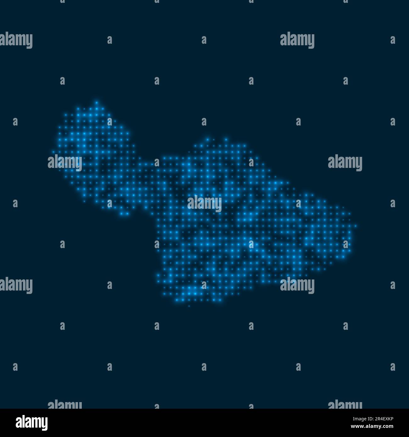 Maui dotted glowing map. Shape of the island with blue bright bulbs ... Maui dotted glowing map. Shape of the island with blue bright bulbs ...