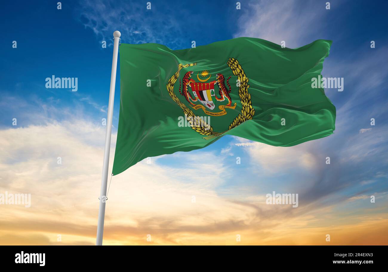 official flag of Standard of the Raja Permaisuri Agong Malaysia at ...