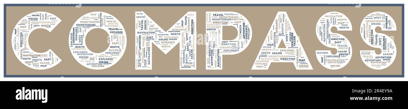 Compass Text Filled With Related Keywords Of Various Sizes Compass
