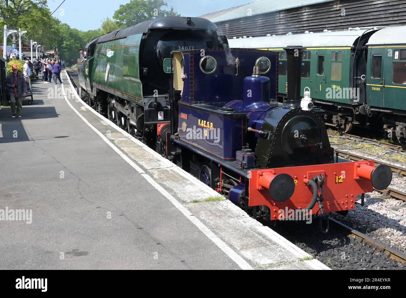 Hunslet Shunter at the front of 257 Squadron Stock Photo - Alamy