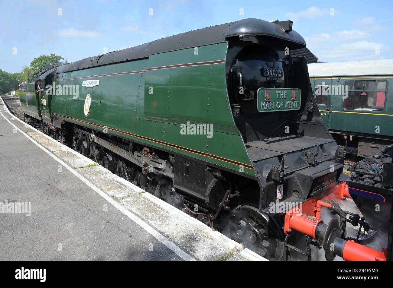257 Squadron a Battle of Britain class locomotive Stock Photo - Alamy
